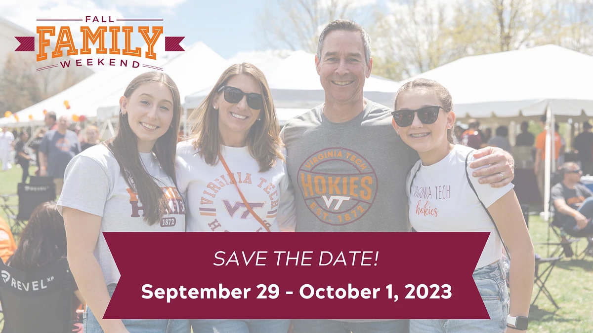 Save the Date! Fall Family Weekend 2023 is | The Hokie Family Hub