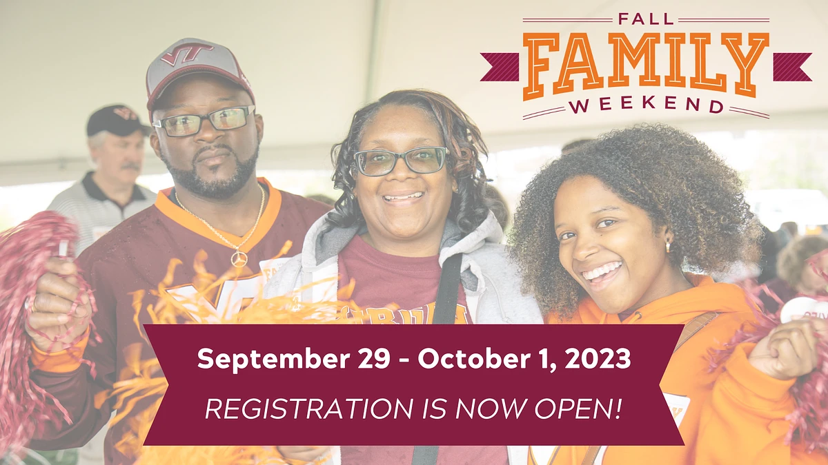 Register for Fall Family Weekend 2023 | The Hokie Family Hub